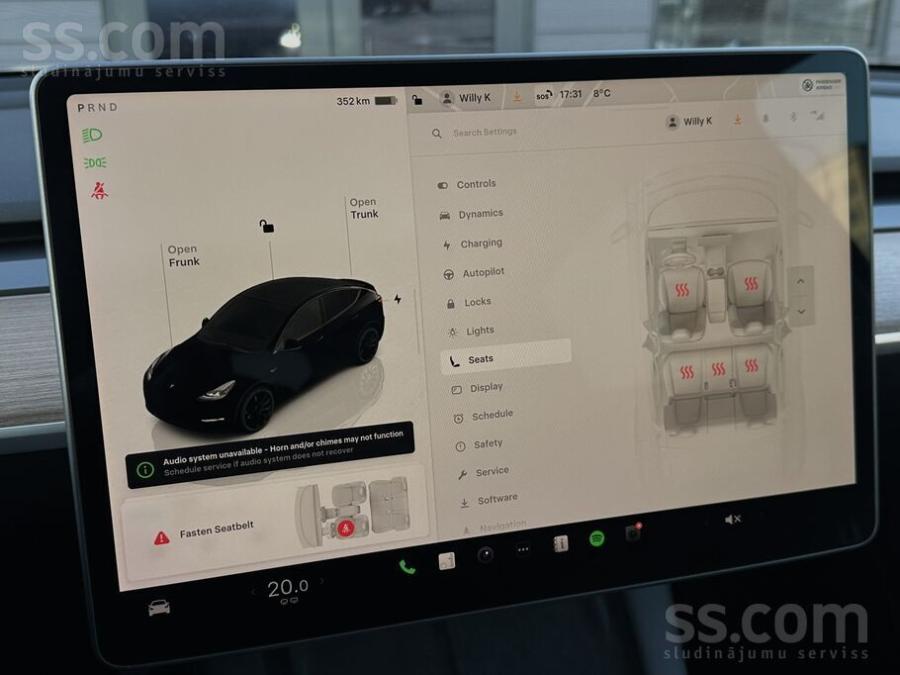 Черный Тесла Модель Y 2022 в Елгава, объемом двигателя 0.00 л и пробегом 80 тыс. км за 33900 €, фото 13 на AUTOMOTO.COM.LV