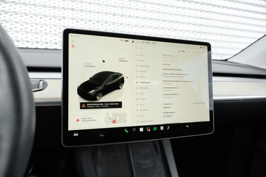 Melns Tesla Model Y 2022 Mārupe, ar dzinēja tilpumu 0.00 L un nobraukumu 88 tūkst. km par 39750 €, foto 15 vietnē AUTOMOTO.COM.LV