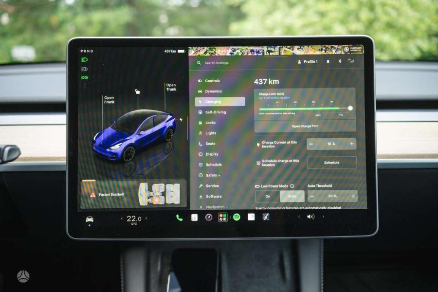 Черный Тесла Модель Y 2022 в Каунас, объемом двигателя 0.00 л и пробегом 77 тыс. км за 34200 €, фото 21 на AUTOMOTO.COM.LV
