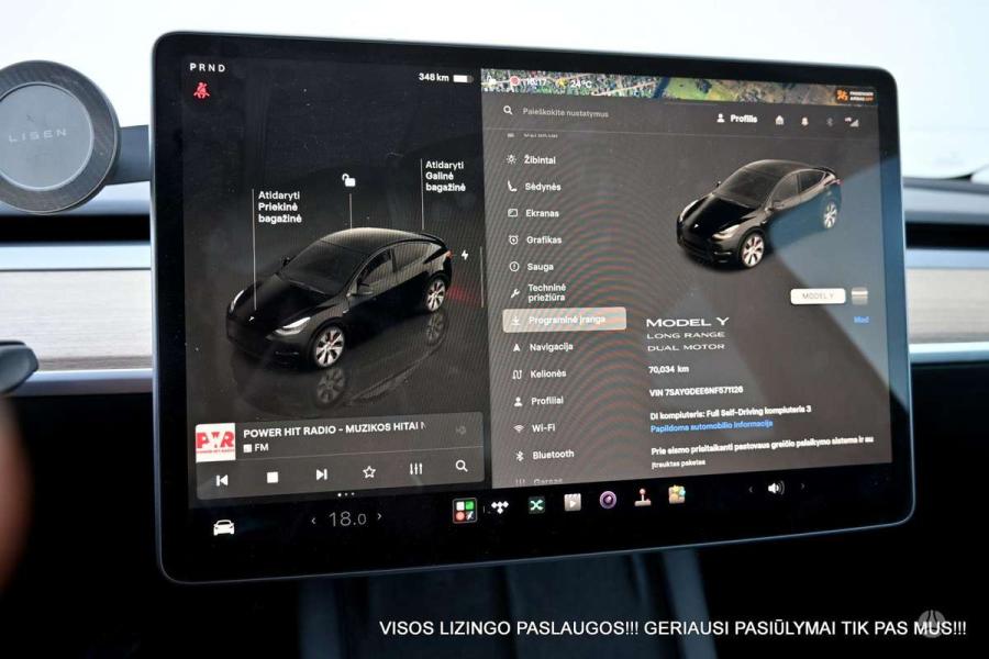 Black Tesla Model Y 2022 in Kretinga, with an engine capacity of 0.00 L and mileage of 70 thousand km for 28699 €, photo 31 on AUTOMOTO.COM.LV
