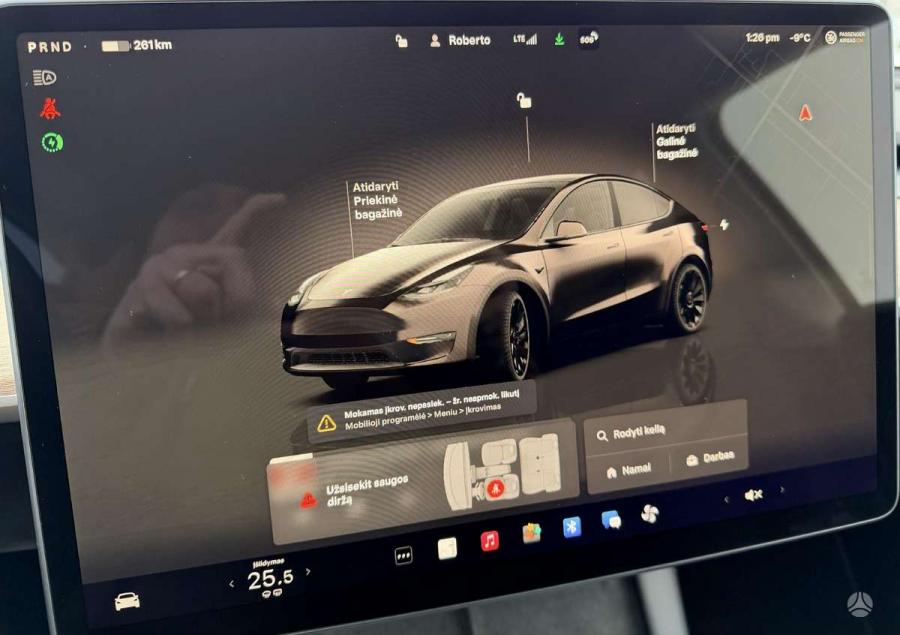 Черный Тесла Модель Y 2023 в Шяуляй, объемом двигателя 0.00 л и пробегом 86 тыс. км за 32900 €, фото 12 на AUTOMOTO.COM.LV