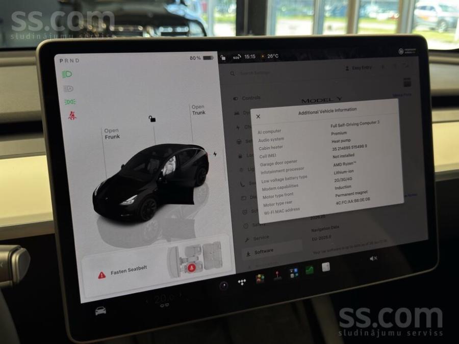 Black Tesla Model Y 2023 in Riga, with an engine capacity of 0.00 L and mileage of 60 thousand km for 35990 €, photo 20 on AUTOMOTO.COM.LV