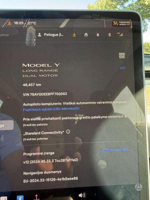 Melns Tesla Model Y 2023 Klaipėda, ar dzinēja tilpumu 0.00 L un nobraukumu 47 tūkst. km par 29500 €, foto 16 vietnē AUTOMOTO.COM.LV