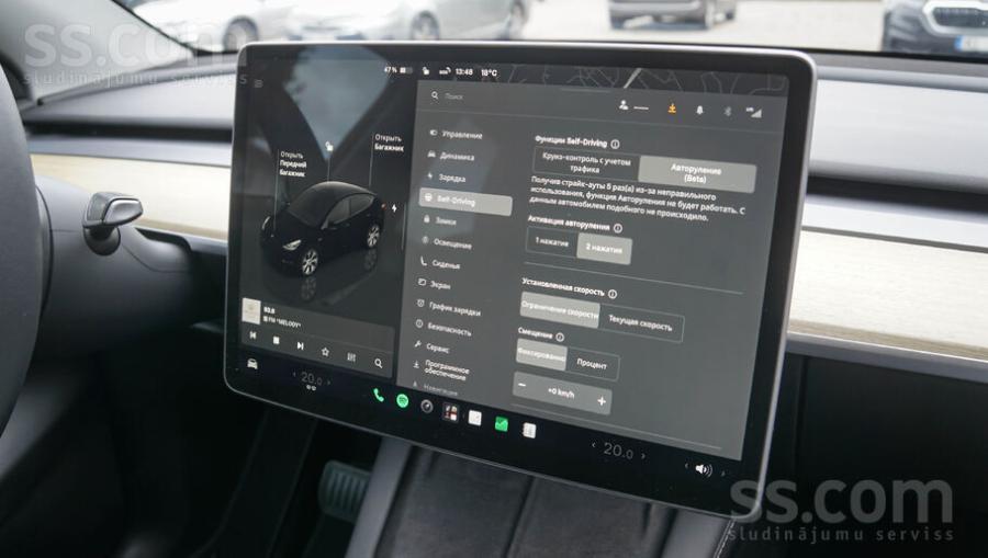 Черный Тесла Модель Y 2023 в Рига, объемом двигателя 0.00 л и пробегом 87 тыс. км за 31950 €, фото 20 на AUTOMOTO.COM.LV