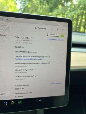 Черный Тесла Модель Y 2024 в Вильнюс, объемом двигателя 0.00 л и пробегом 49 тыс. км за 39800 €, фото 16 на AUTOMOTO.COM.LV