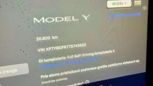Black Tesla Model Y 2026 in Siauliai, with an engine capacity of 0.00 L and mileage of 21 thousand km for 27950 €, photo 8 on AUTOMOTO.COM.LV