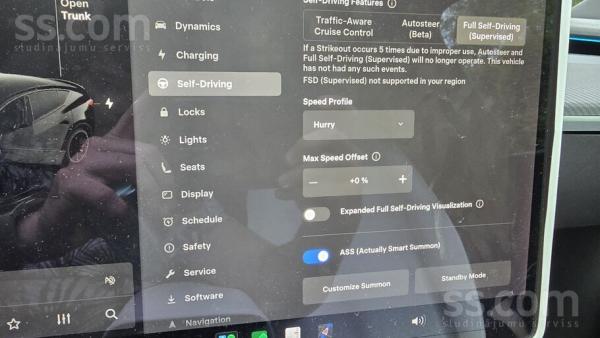 Black Tesla Model Y 2021 in Jurmala, with an engine capacity of 0.00 L and mileage of 70 thousand km for 29500 €, photo 9 on AUTOMOTO.COM.LV