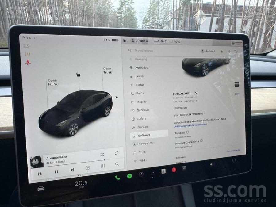 Melns Tesla Model Y 2021 Rīga, ar dzinēja tilpumu 0.00 L un nobraukumu 129 tūkst. km par 30900 €, foto 15 vietnē AUTOMOTO.COM.LV