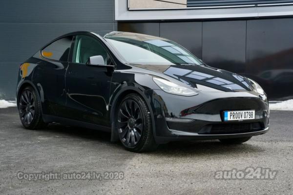 Black Tesla Model Y 2022 in Tallinn, with an engine capacity of 0.00 L and mileage of 78 thousand km for 36990 €, photo 6 on AUTOMOTO.COM.LV