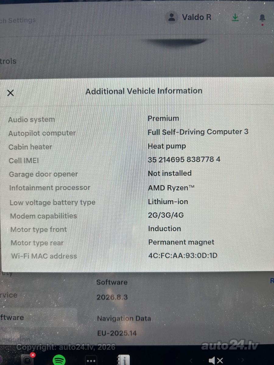 Melns Tesla Model Y 2022 Saue, ar dzinēja tilpumu 0.00 L un nobraukumu 75 tūkst. km par 36900 €, foto 11 vietnē AUTOMOTO.COM.LV