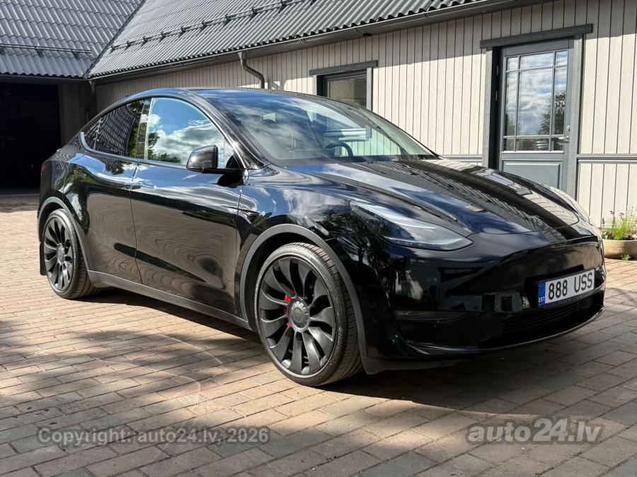 Melns Tesla Model Y 2022 Tallina, ar dzinēja tilpumu 0.00 L un nobraukumu 68 tūkst. km par 38500 €, foto 1 vietnē AUTOMOTO.COM.LV