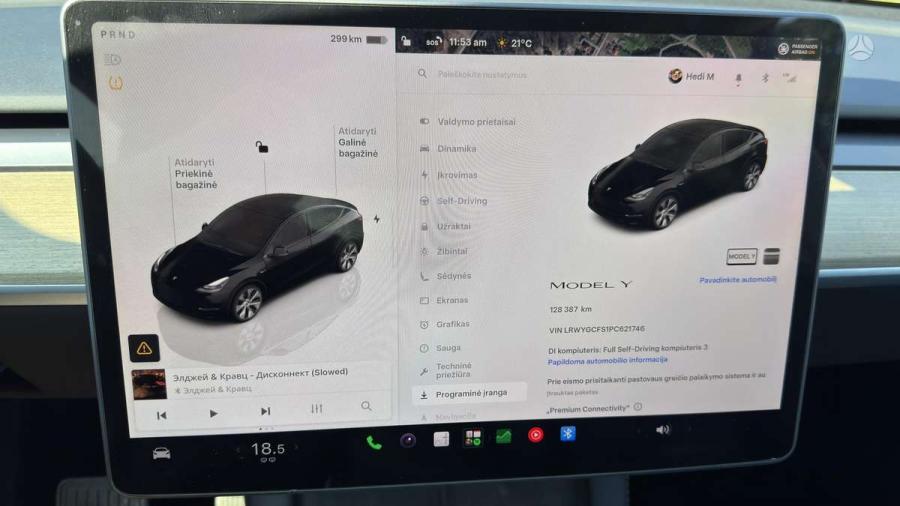Melns Tesla Model Y 2022 Jonava, ar dzinēja tilpumu 0.00 L un nobraukumu 128 tūkst. km par 21800 €, foto 23 vietnē AUTOMOTO.COM.LV