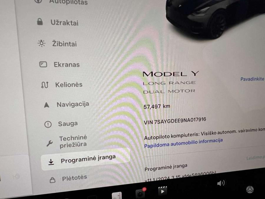 Black Tesla Model Y 2022 in Siauliai, with an engine capacity of 0.00 L and mileage of 58 thousand km for 28900 €, photo 16 on AUTOMOTO.COM.LV