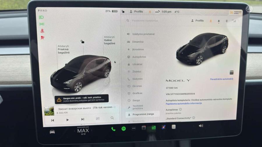 Черный Тесла Модель Y 2023 в Ионава, объемом двигателя 0.00 л и пробегом 37 тыс. км за 20700 €, фото 22 на AUTOMOTO.COM.LV