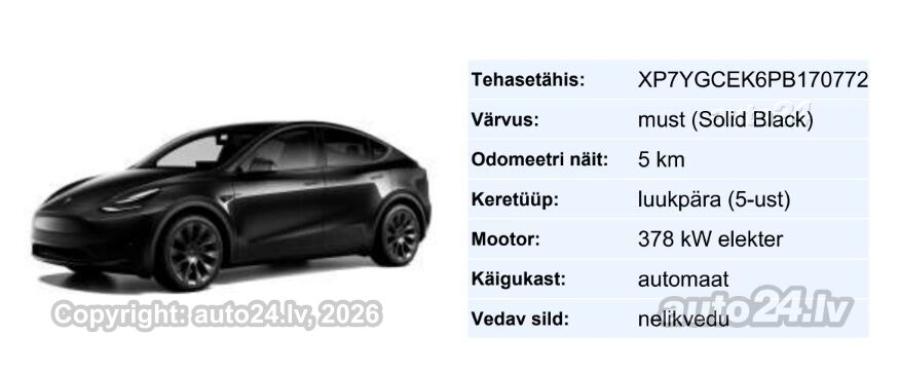 Черный Тесла Модель Y 2023 в Тарту, объемом двигателя 0.00 л и пробегом 34 тыс. км за 39700 €, фото 28 на AUTOMOTO.COM.LV