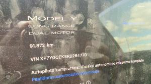 Black Tesla Model Y 2023 in Siauliai, with an engine capacity of 0.00 L and mileage of 92 thousand km for 28400 €, photo 13 on AUTOMOTO.COM.LV