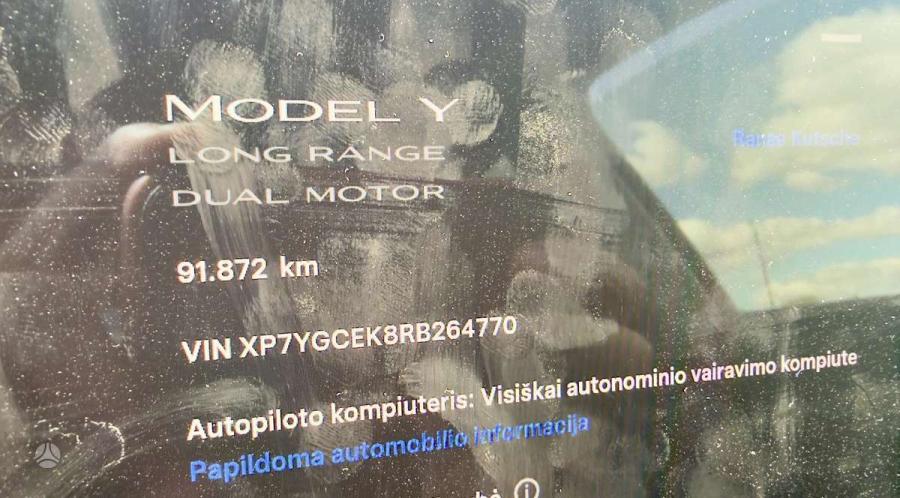 Black Tesla Model Y 2023 in Siauliai, with an engine capacity of 0.00 L and mileage of 92 thousand km for 28400 €, photo 13 on AUTOMOTO.COM.LV