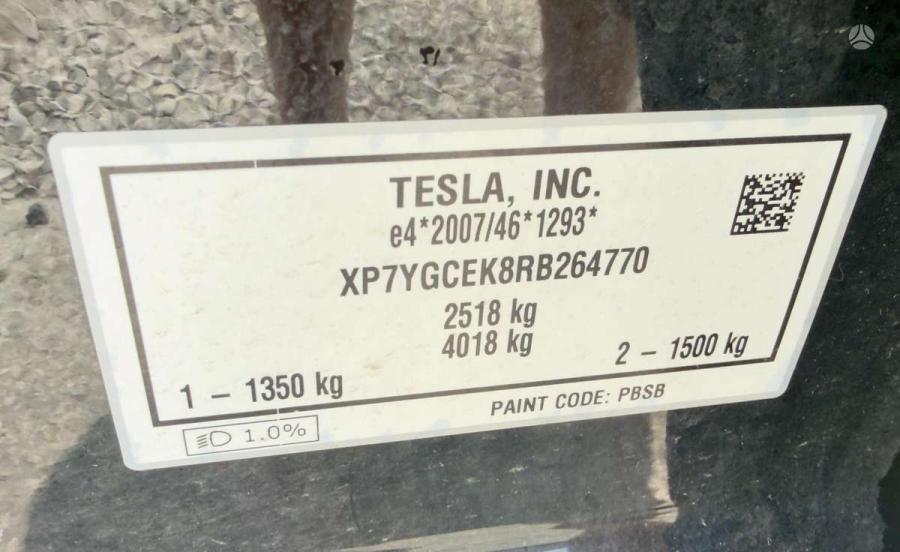 Black Tesla Model Y 2023 in Siauliai, with an engine capacity of 0.00 L and mileage of 92 thousand km for 28400 €, photo 23 on AUTOMOTO.COM.LV