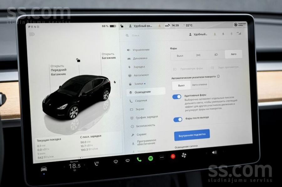 Black Tesla Model Y 2023 in Riga, with an engine capacity of 0.00 L and mileage of 36 thousand km for 36950 €, photo 26 on AUTOMOTO.COM.LV