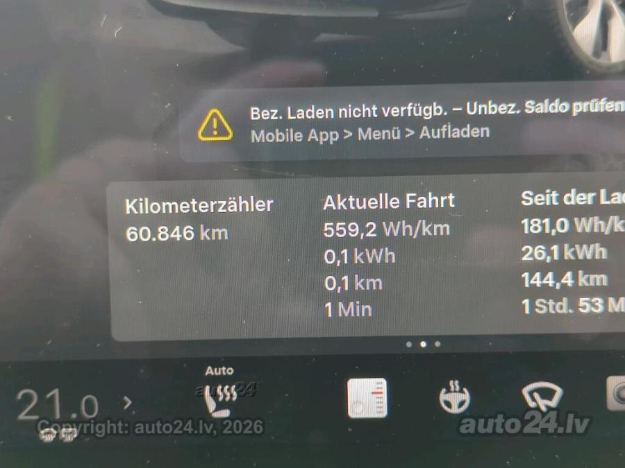 Melns Tesla Model Y 2024 Tallina, ar dzinēja tilpumu 0.00 L un nobraukumu 61 tūkst. km par 39990 €, foto 11 vietnē AUTOMOTO.COM.LV