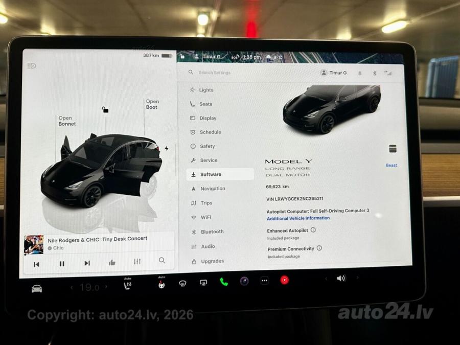 Melns Tesla Model Y 2022 Tallina, ar dzinēja tilpumu 0.00 L un nobraukumu 73 tūkst. km par 33900 €, foto 16 vietnē AUTOMOTO.COM.LV