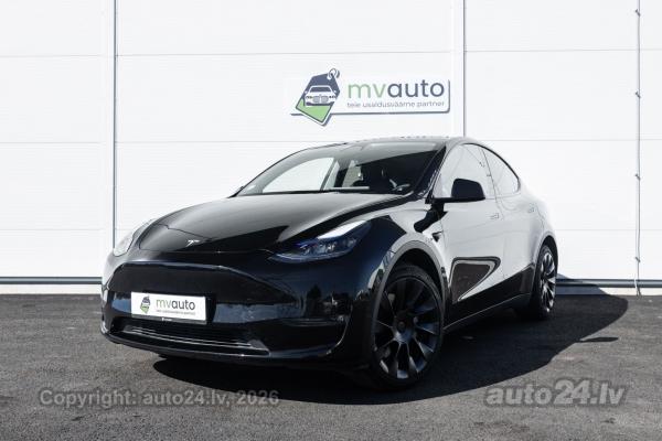 Black Tesla Model Y 2022 in Tallinn, with an engine capacity of 0.00 L and mileage of 73 thousand km for 31990 €, photo 3 on AUTOMOTO.COM.LV