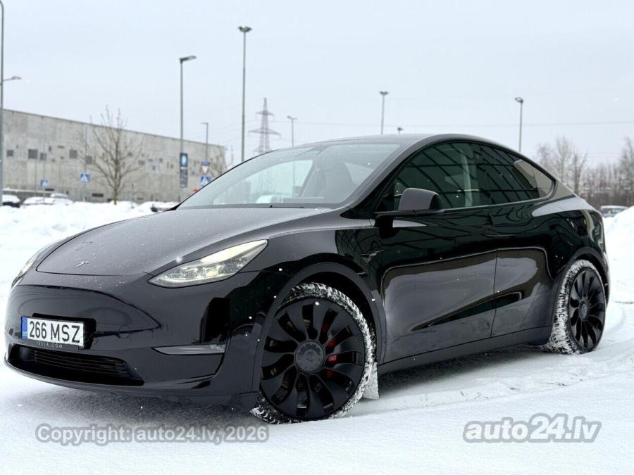 Black Tesla Model Y 2023 in Tallinn, with an engine capacity of 0.00 L and mileage of 65 thousand km for 36500 €, photo 3 on AUTOMOTO.COM.LV