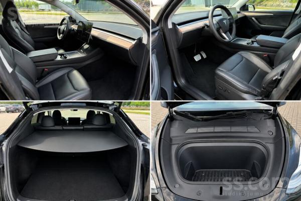 Black Tesla Model Y 2023 in Jelgava, with an engine capacity of 0.00 L and mileage of 0 thousand km for 28000 €, photo 6 on AUTOMOTO.COM.LV
