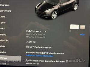 Black Tesla Model Y 2022 in Tallinn, with an engine capacity of 0.00 L and mileage of 76 thousand km for 37900 €, photo 11 on AUTOMOTO.COM.LV