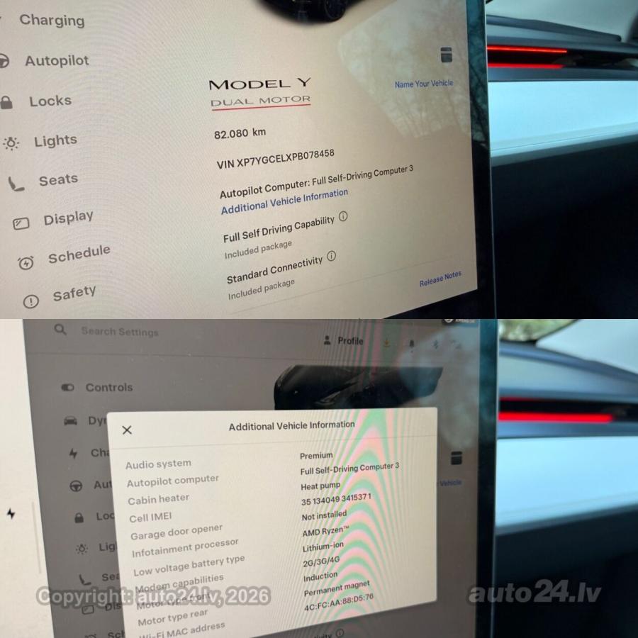 Черный Тесла Модель Y 2023 в Таллин, объемом двигателя 0.00 л и пробегом 82 тыс. км за 34800 €, фото 20 на AUTOMOTO.COM.LV