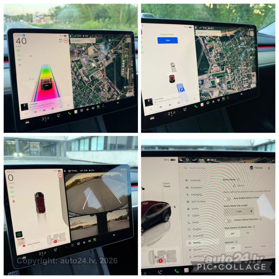 Black Tesla Model Y 2023 in Tallinn, with an engine capacity of 0.00 L and mileage of 90 thousand km for 34800 €, photo 18 on AUTOMOTO.COM.LV