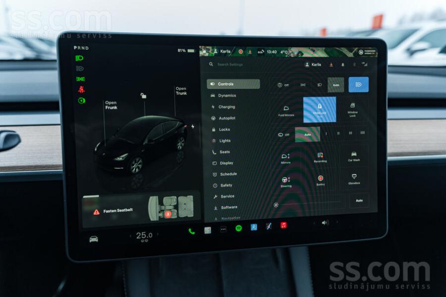 Melns Tesla Model Y 2023 Rīga, ar dzinēja tilpumu 0.00 L un nobraukumu 42 tūkst. km par 38500 €, foto 23 vietnē AUTOMOTO.COM.LV