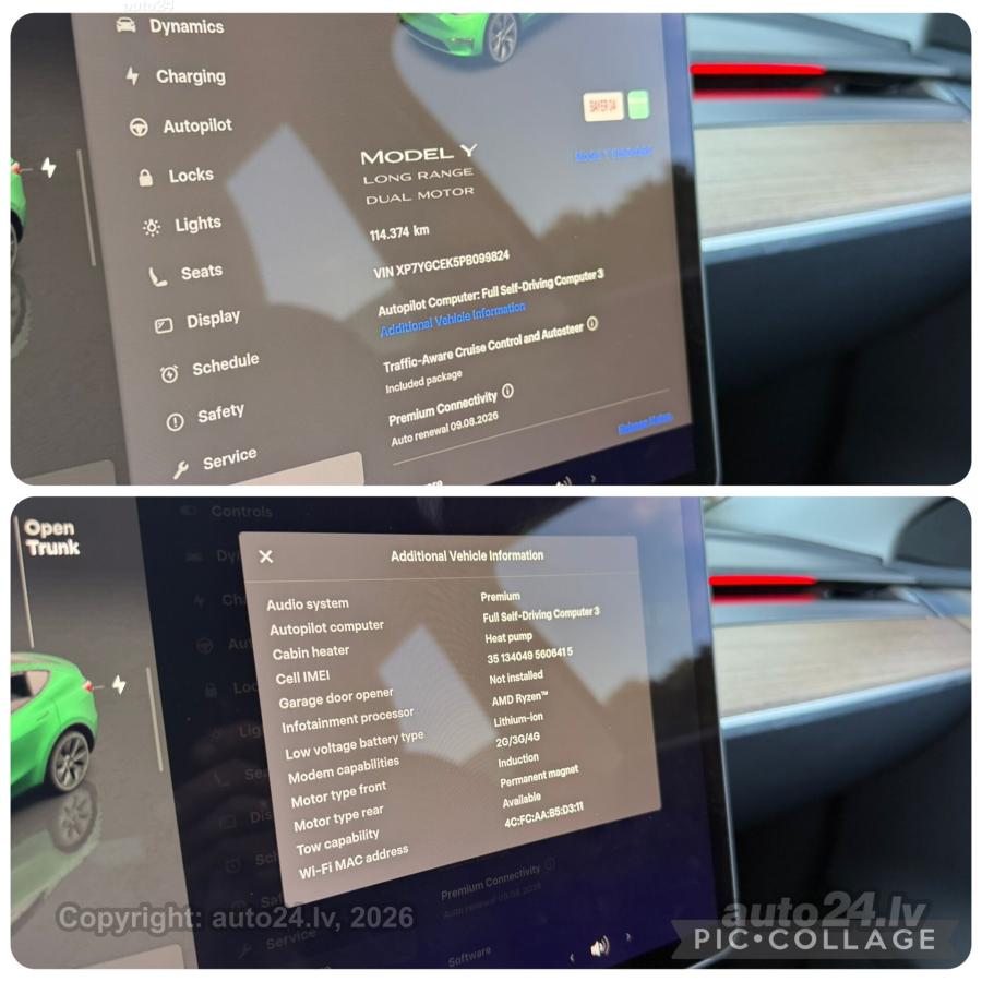 Melns Tesla Model Y 2023 Tallina, ar dzinēja tilpumu 0.00 L un nobraukumu 114 tūkst. km par 32900 €, foto 20 vietnē AUTOMOTO.COM.LV