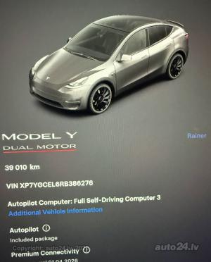 Melns Tesla Model Y 2024 Tallina, ar dzinēja tilpumu 0.00 L un nobraukumu 40 tūkst. km par 41900 €, foto 5 vietnē AUTOMOTO.COM.LV