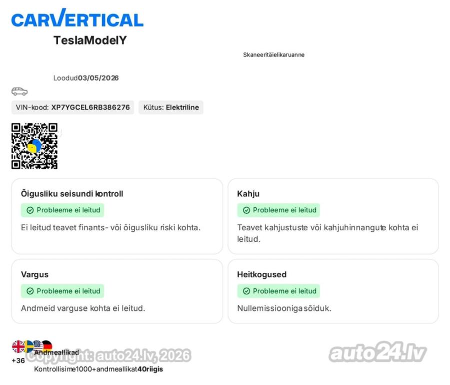 Melns Tesla Model Y 2024 Tallina, ar dzinēja tilpumu 0.00 L un nobraukumu 40 tūkst. km par 41900 €, foto 7 vietnē AUTOMOTO.COM.LV