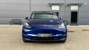 Blue Tesla Model Y 2021 in Vilnius, with an engine capacity of 0.00 L and mileage of 67 thousand km for 26990 €, photo 6 on AUTOMOTO.COM.LV