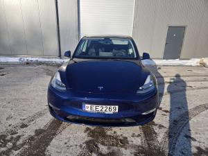 Zils Tesla Model Y 2022 Marijampole, ar dzinēja tilpumu 0.00 L un nobraukumu 90 tūkst. km par 29645 €, foto  vietnē AUTOMOTO.COM.LV