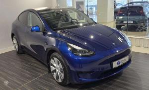 Blue Tesla Model Y 2023 in Siauliai, with an engine capacity of 0.00 L and mileage of 34 thousand km for 26900 €, photo  on AUTOMOTO.COM.LV