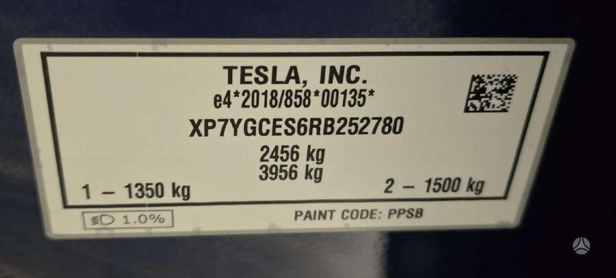 Blue Tesla Model Y 2023 in Siauliai, with an engine capacity of 0.00 L and mileage of 34 thousand km for 26900 €, photo 14 on AUTOMOTO.COM.LV