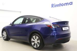 Blue Tesla Model Y 2023 in Vilnius, with an engine capacity of 0.00 L and mileage of 105 thousand km for 33900 €, photo 3 on AUTOMOTO.COM.LV