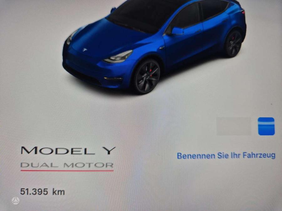 Blue Tesla Model Y 2024 in Tallinn, with an engine capacity of 0.00 L and mileage of 52 thousand km for 23500 €, photo 13 on AUTOMOTO.COM.LV