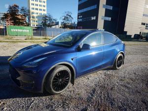 Blue Tesla Model Y 2024 in Tallinn, with an engine capacity of 0.00 L and mileage of 52 thousand km for 37500 €, photo 3 on AUTOMOTO.COM.LV