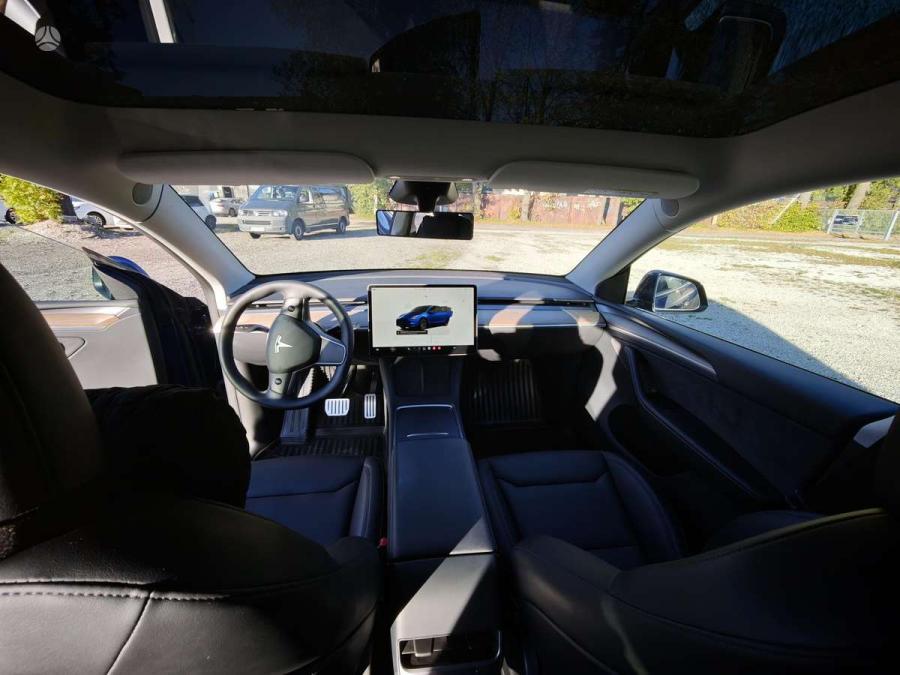 Blue Tesla Model Y 2024 in Tallinn, with an engine capacity of 0.00 L and mileage of 52 thousand km for 37500 €, photo 12 on AUTOMOTO.COM.LV