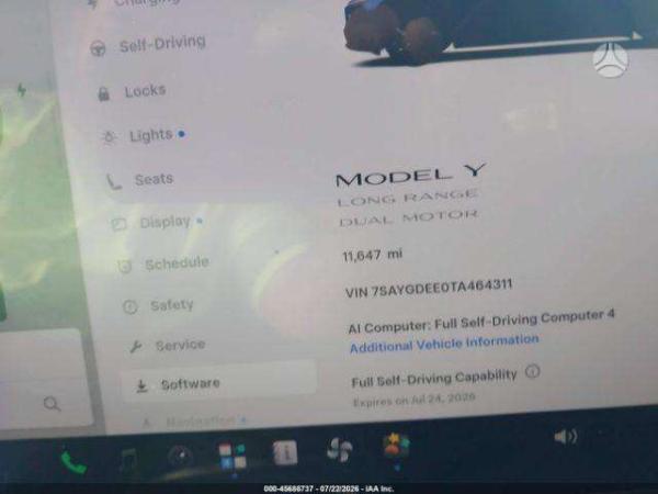 Zils Tesla Model Y 2026 Klaipėda, ar dzinēja tilpumu 0.00 L un nobraukumu 12 tūkst. km par 13100 €, foto 7 vietnē AUTOMOTO.COM.LV