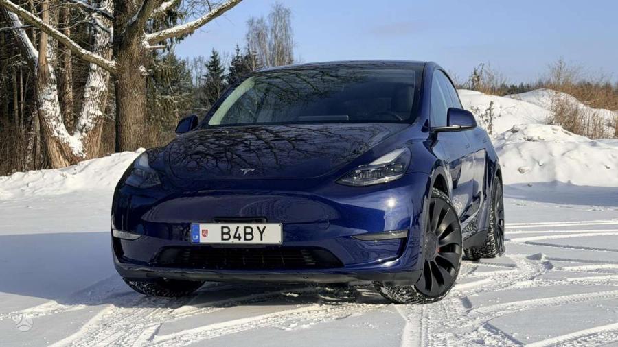 Zils Tesla Model Y 2022 Kauņa, ar dzinēja tilpumu 0.00 L un nobraukumu 98 tūkst. km par 25500 €, foto 22 vietnē AUTOMOTO.COM.LV