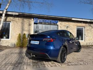 Blue Tesla Model Y 2022 in Tallinn, with an engine capacity of 0.00 L and mileage of 55 thousand km for 33990 €, photo 15 on AUTOMOTO.COM.LV