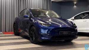Blue Tesla Model Y 2023 in Marupe, with an engine capacity of 0.00 L and mileage of 60 thousand km for 35990 €, photo 2 on AUTOMOTO.COM.LV