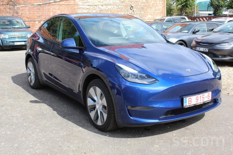 Blue Tesla Model Y 2023 in Liepaja, with an engine capacity of 0.00 L and mileage of 190 thousand km for 26500 €, photo 1 on AUTOMOTO.COM.LV