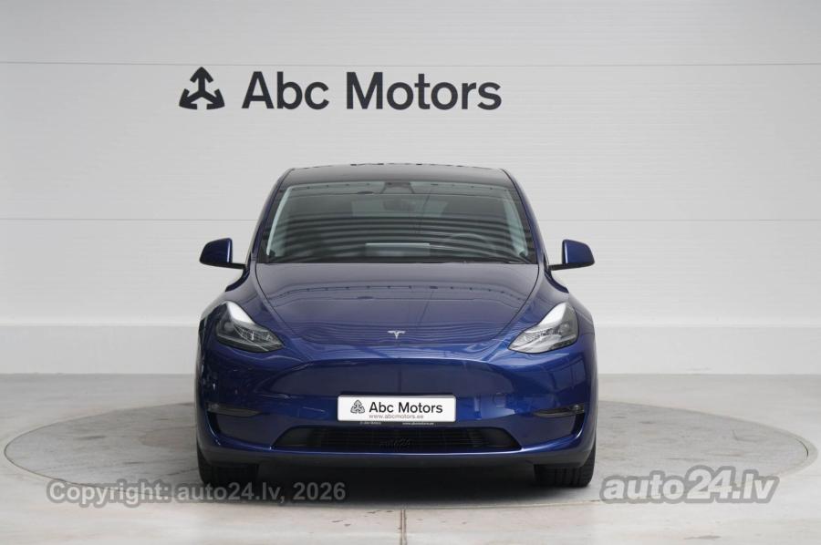 Blue Tesla Model Y 2024 in Tallinn, with an engine capacity of 0.00 L and mileage of 50 thousand km for 42990 €, photo 3 on AUTOMOTO.COM.LV