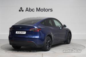 Blue Tesla Model Y 2024 in Tallinn, with an engine capacity of 0.00 L and mileage of 50 thousand km for 42990 €, photo 5 on AUTOMOTO.COM.LV